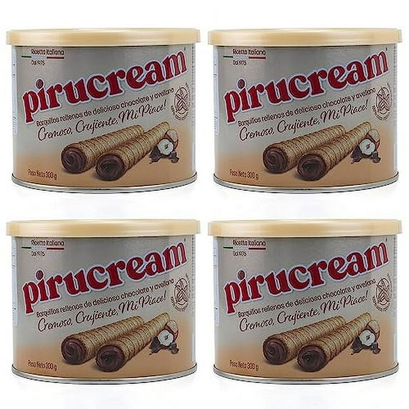 4 Pack Pirucream Chocolate and Hazelnut Wafer 10.59oz - Walmart.com