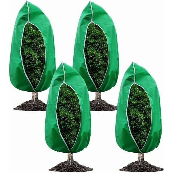 2 Packs Plant Covers Freeze Protection, 3 Layers Frost Covers with ...