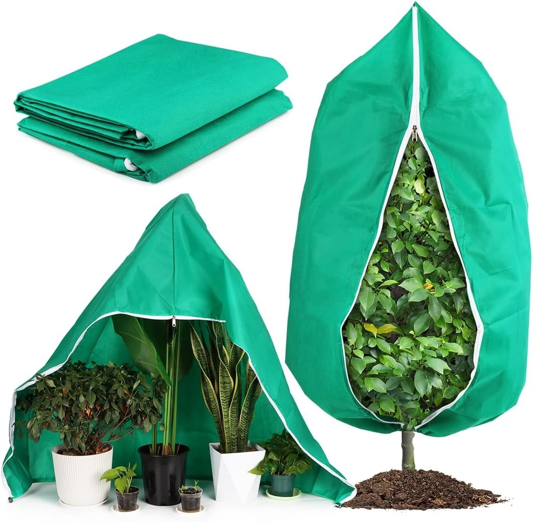 4-Pack Plant Frost Covers, 31.5"x47.3" Winter Protection with Zipper ...