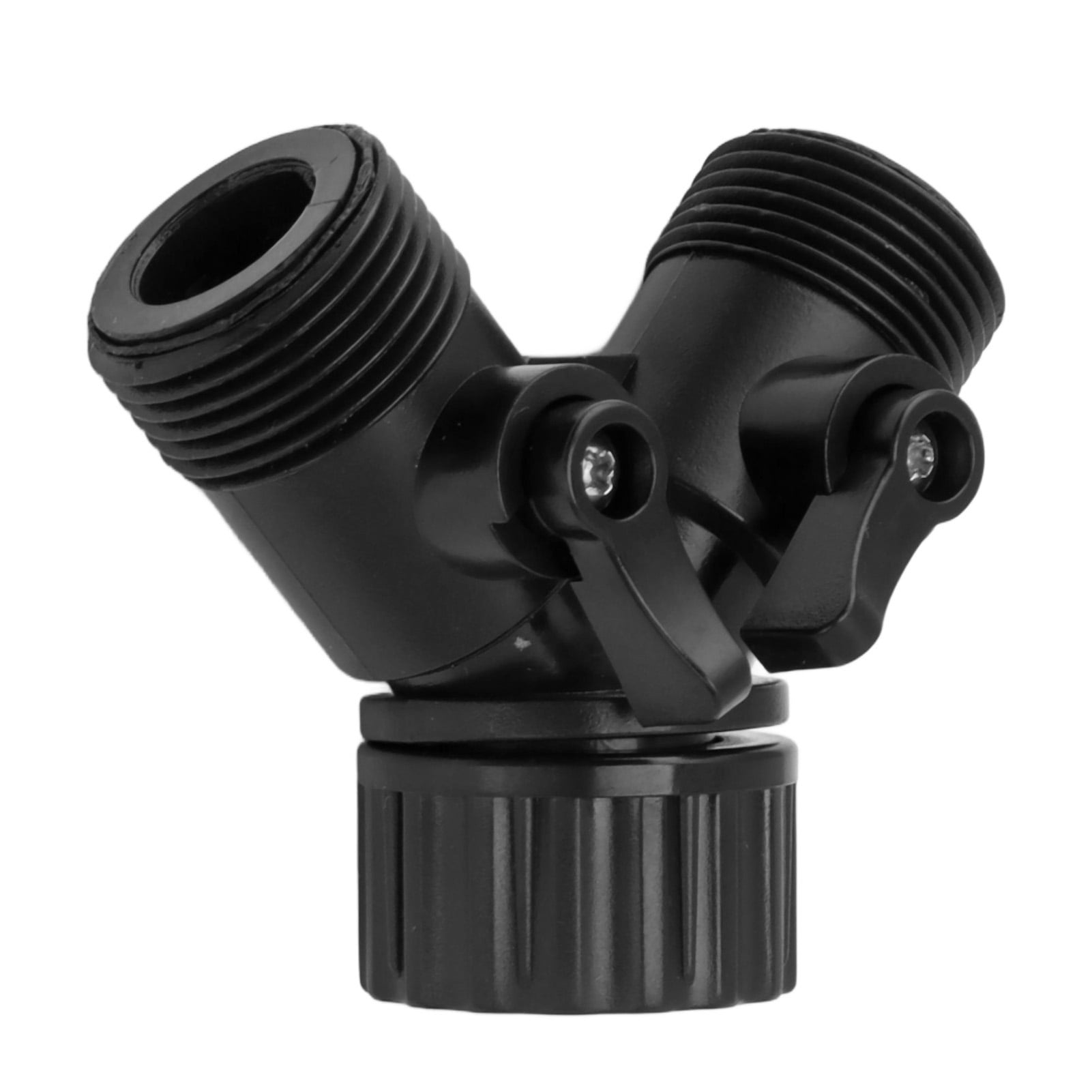 4-Pack Plastic 2-Way Garden Hose Splitter Tap Y Connector with Valve ...