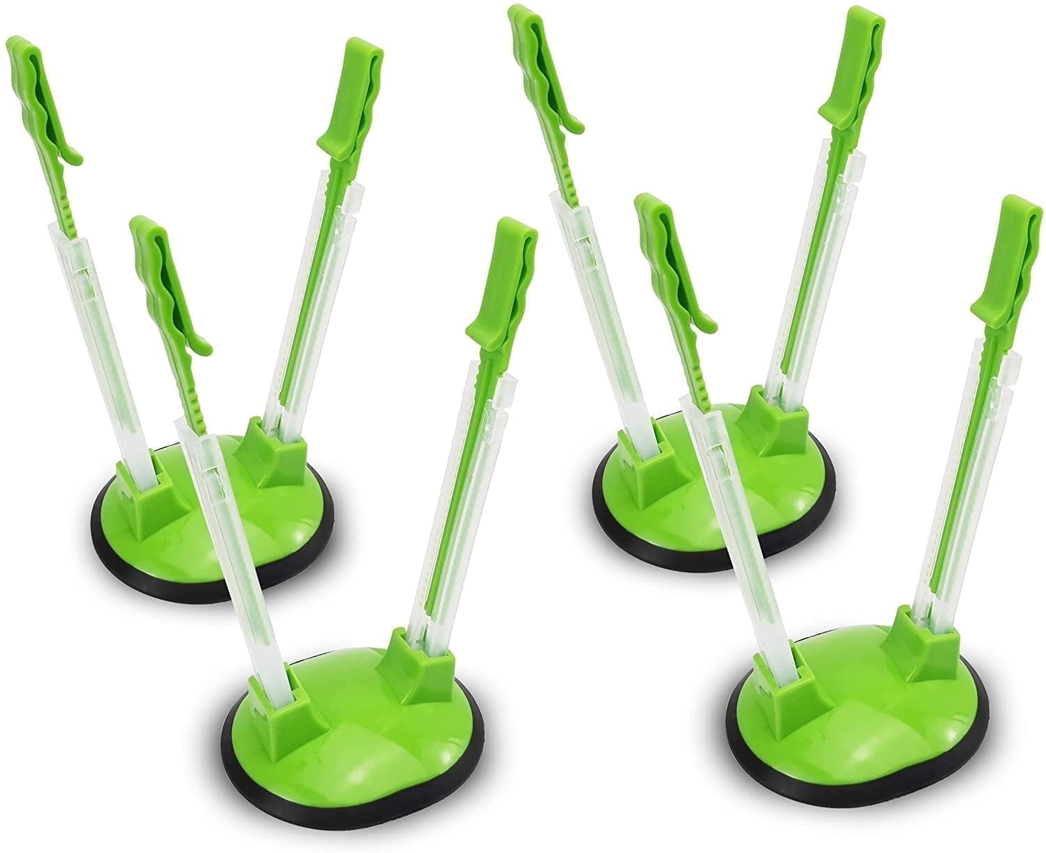 4-Pack Plastic Bag Holder Stand - Adjustable Ziplock Bag Rack for Food ...