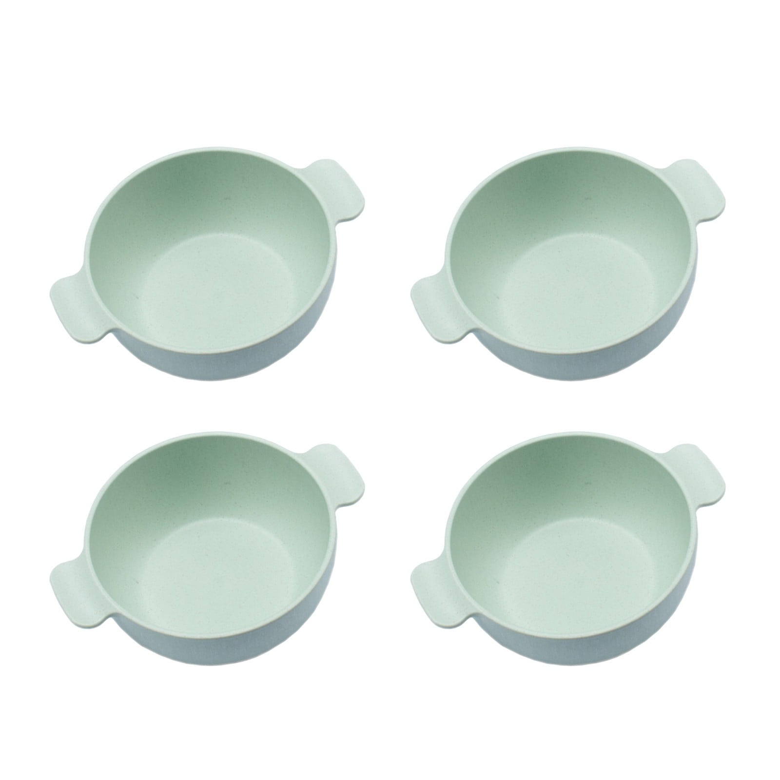 4-Pack Plastic Bowls with Double Handles, Heat Resistant Snack Bowls ...