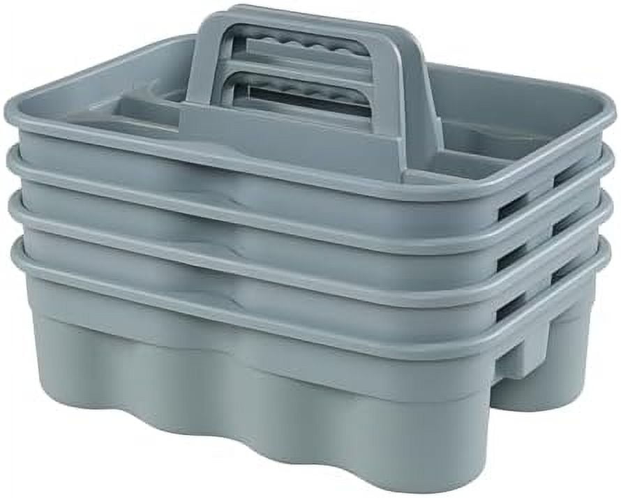 4-Pack Plastic Cleaning Tool Storage Caddy, 2 Compartment Caddy with ...