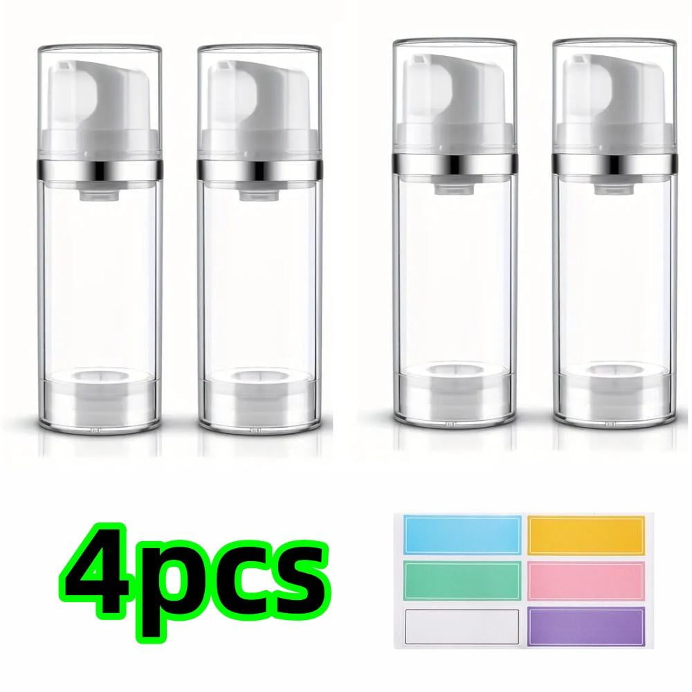 4 Pack Plastic Cosmetic Pump Container 3.33 Inch Transparent Press ...
