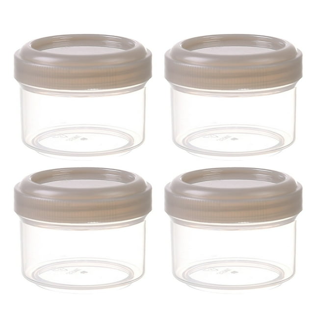 4-Pack Food Storage Containers with Screw Lids, BPA-Free, Reusable Stackable Jars for Portion ...