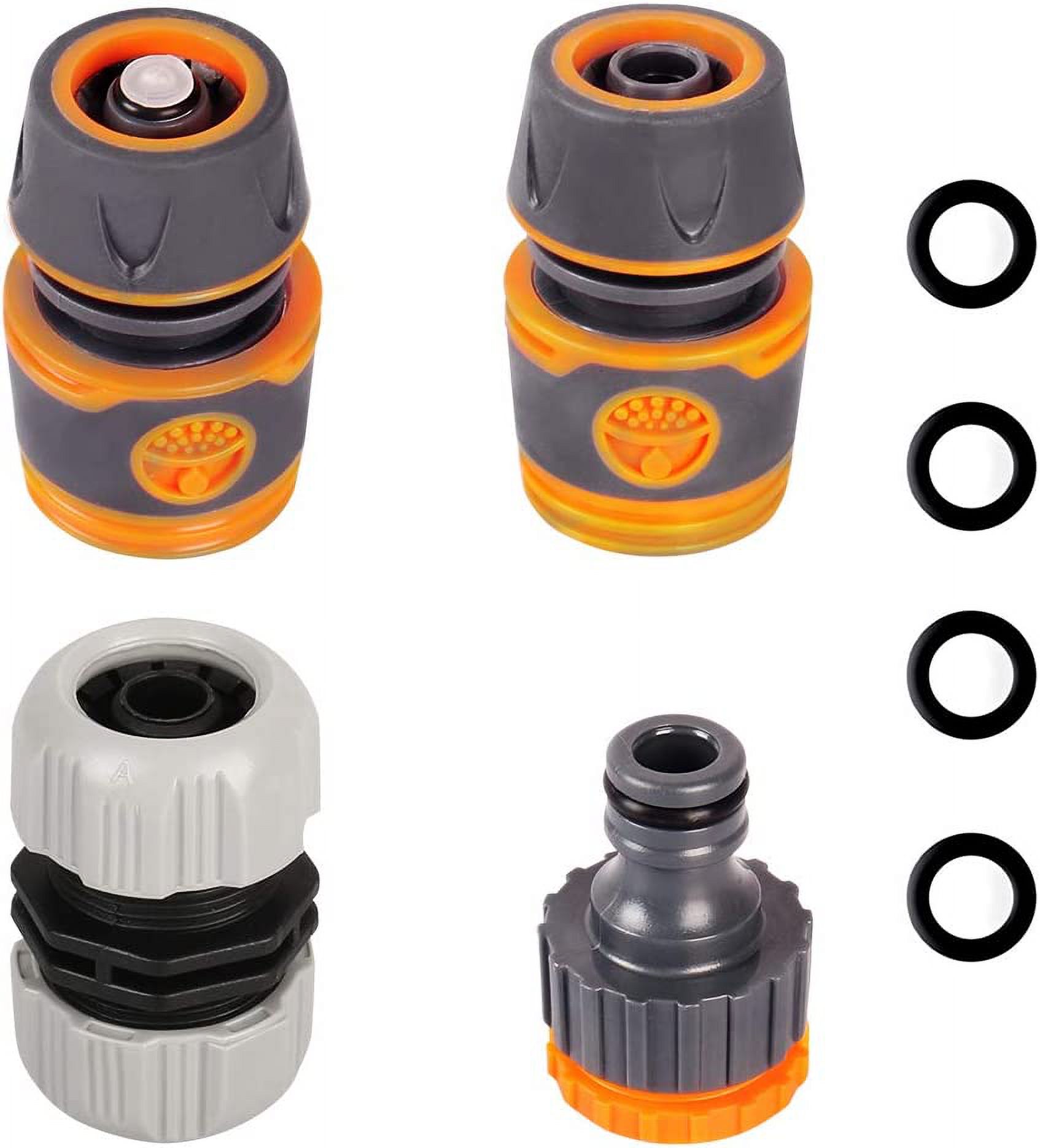 4-Pack Plastic Garden Hose Fitting Set for Various Hose Sizes - Walmart.com