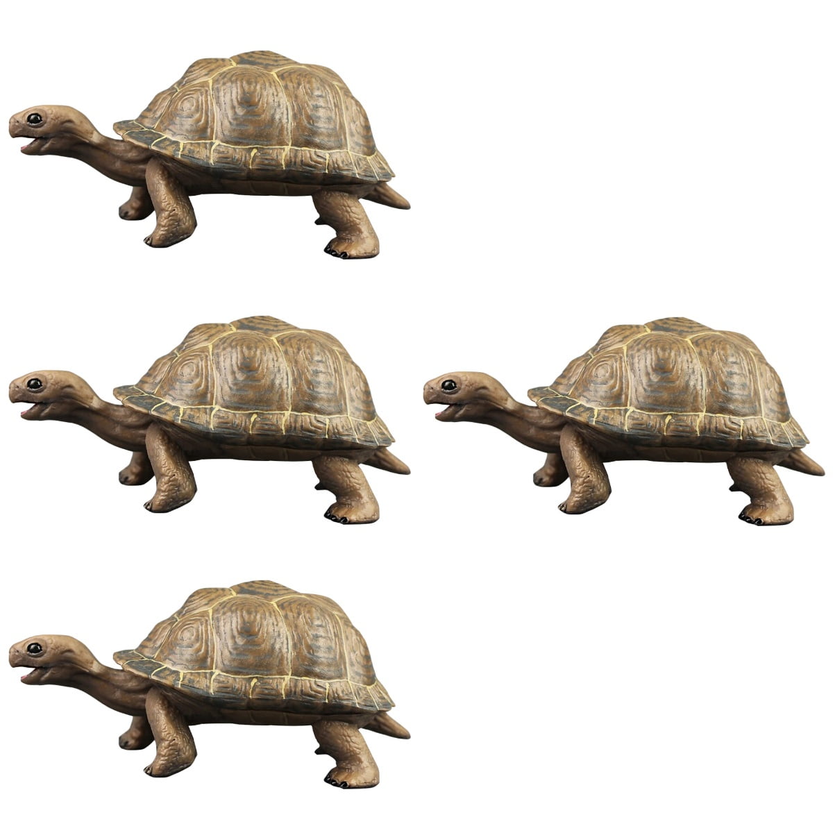 4 Pack Plastic Tortoise Toy Turtle Figurine Toys Fake Decor Child Brown - Walmart.com