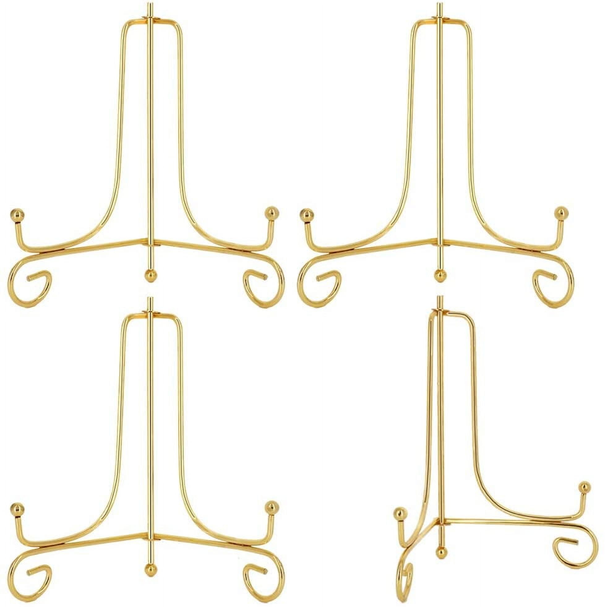 4 Pack Plate Stands for Display - 6 Inch Metal Square Wire Plate Holder ...