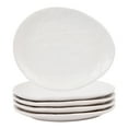 Linen Artisan Dinner Plate Set, 4 Pieces Dinnerware Dishes Set ...