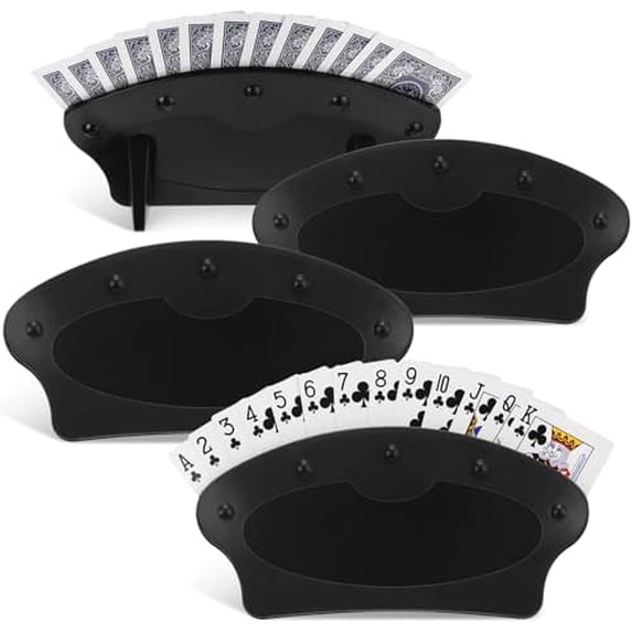 4 Pack Playing Card Holder for Adults Hands Free Card Holder for Family ...