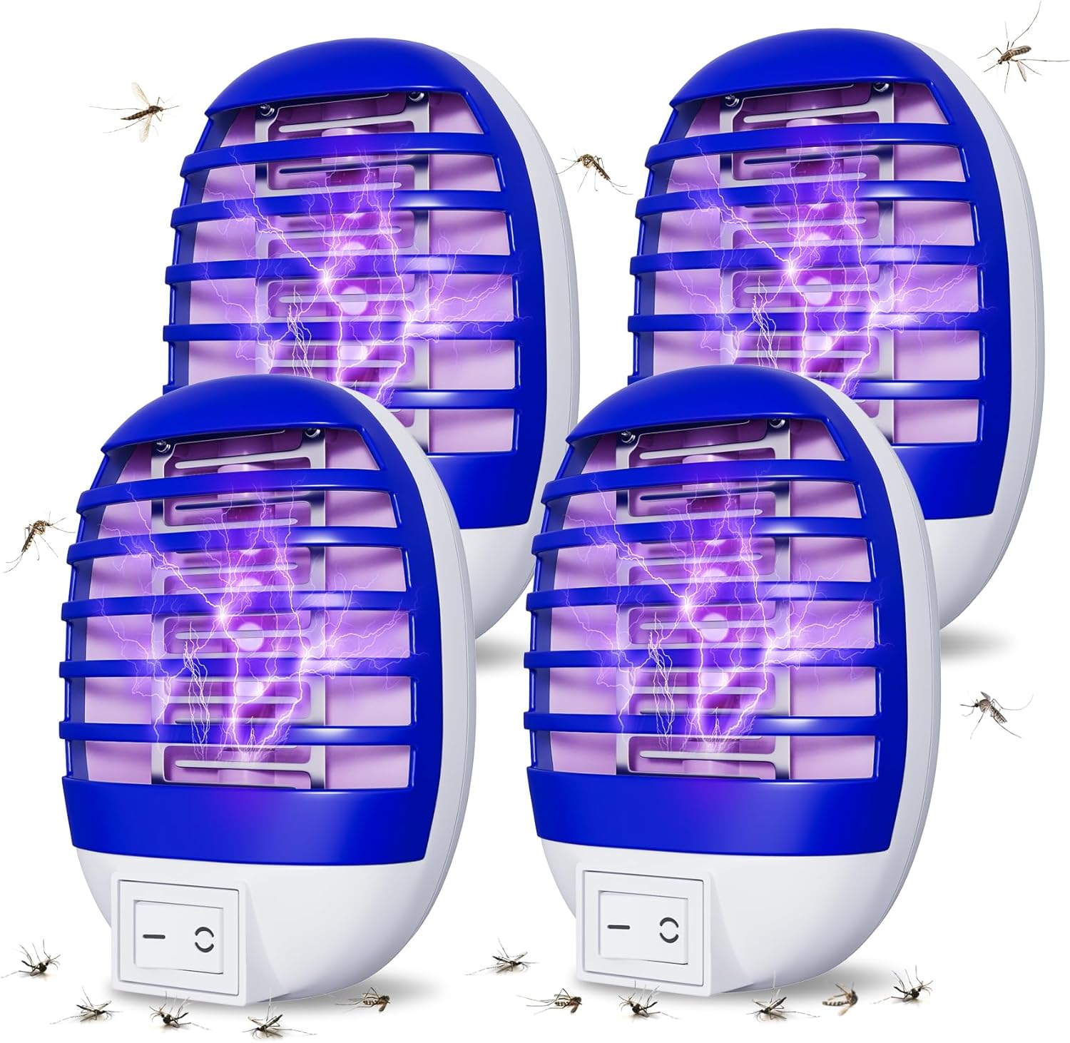4 Pack Plug in Bug Zapper Indoor Flying Insect Trap Electronic Mosquito ...
