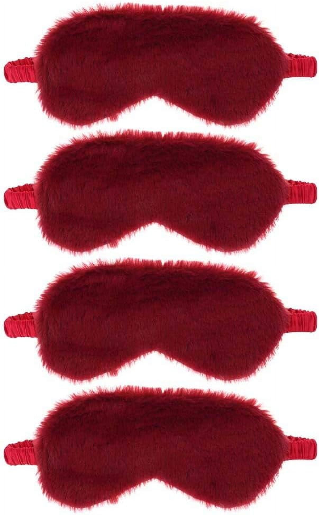 4 Pack Plush Sleep Mask Soft Comfortable Blindfold Eye Cover for ...