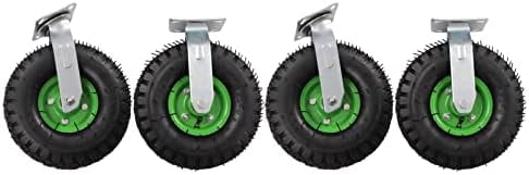 4 Pack Pneumatic Caster Wheels 10 Inch, 2 Swivel & 2 Rigid, 661lbs ...