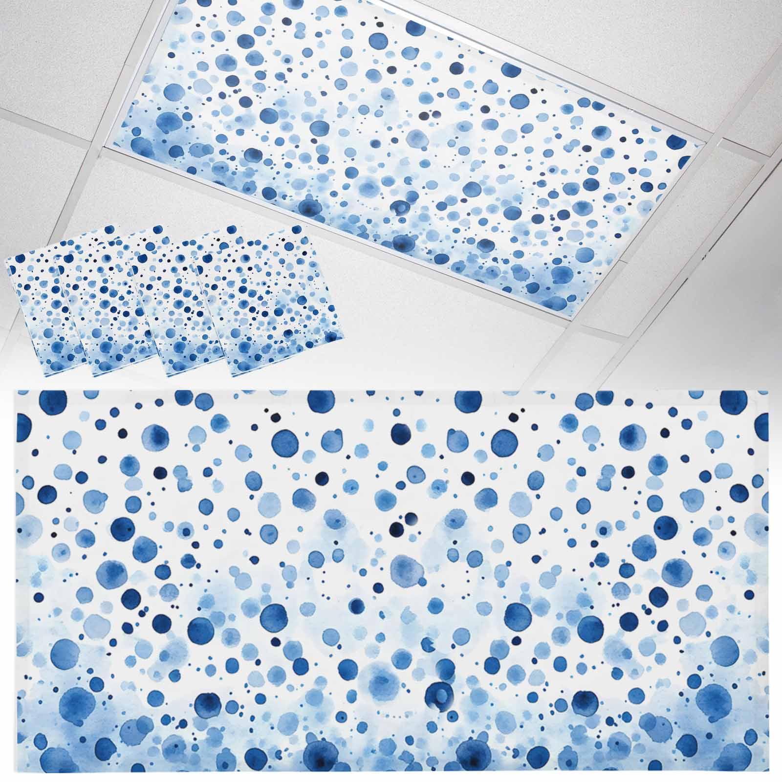 4 Pack Polka Dot Theme Fluorescent Light Covers for Ceiling Lights ...