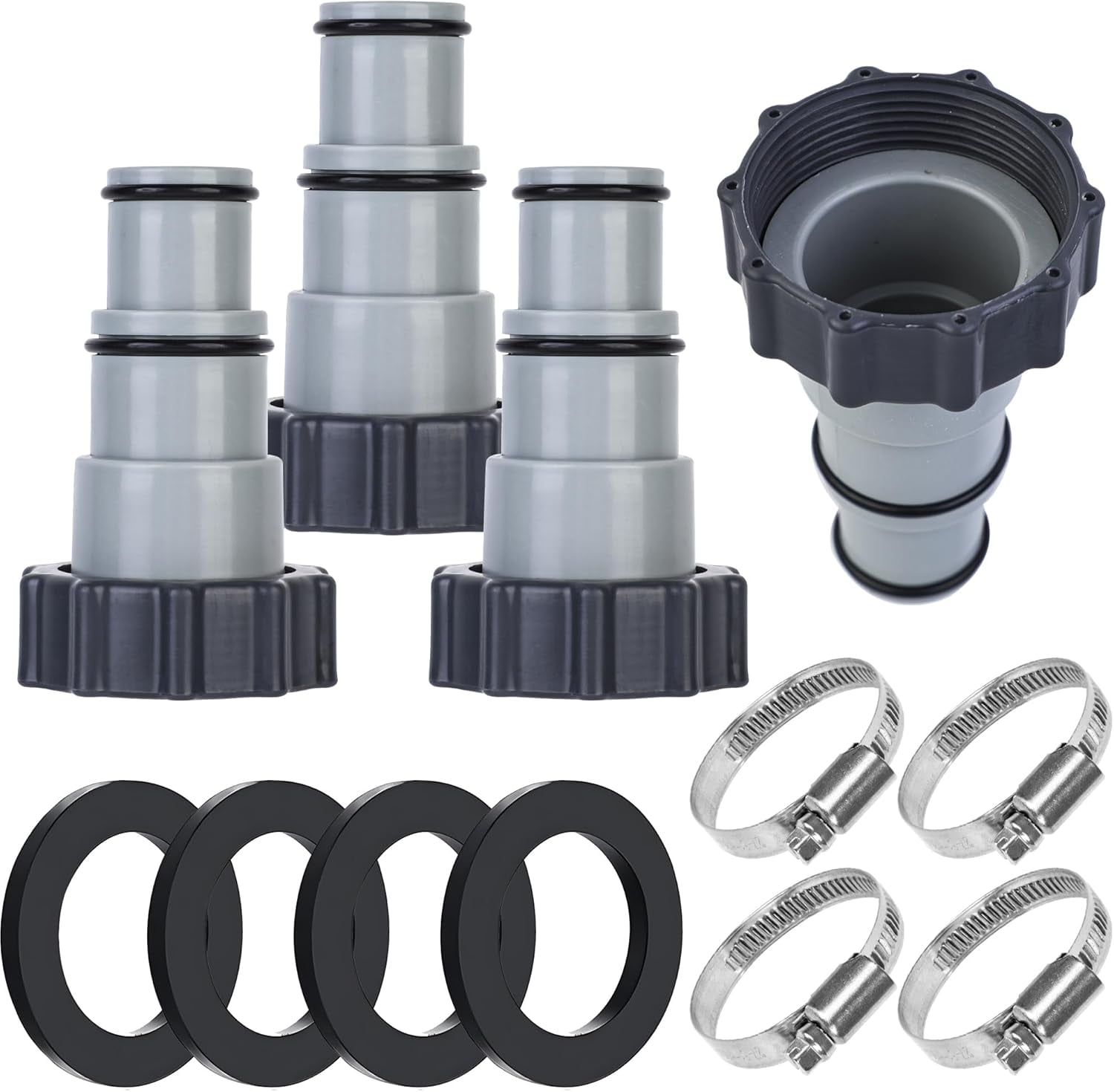 4 Pack Pool Hose Adapter Pool Pump Hose Connector Type A Replacement ...