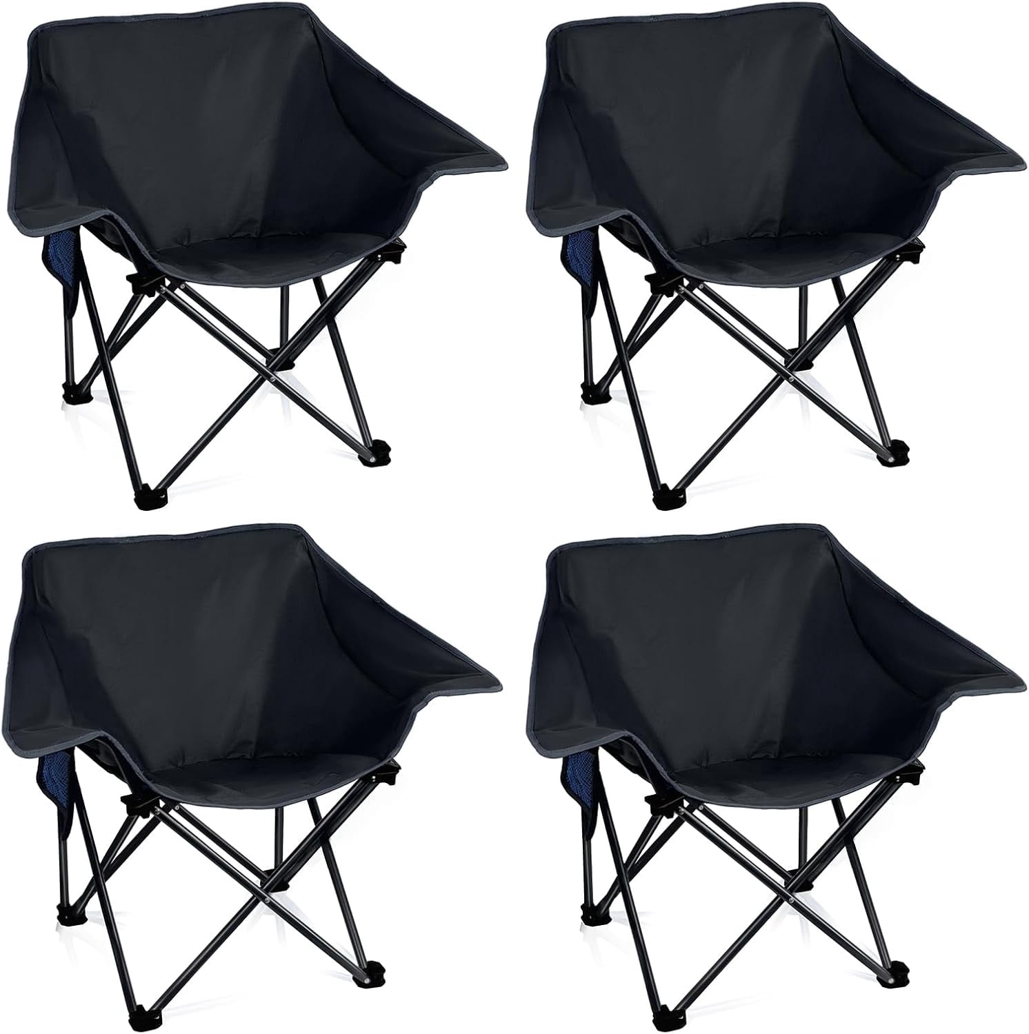 4 Pack Portable Camping Chair Compact Collapsible Outdoor Folding ...