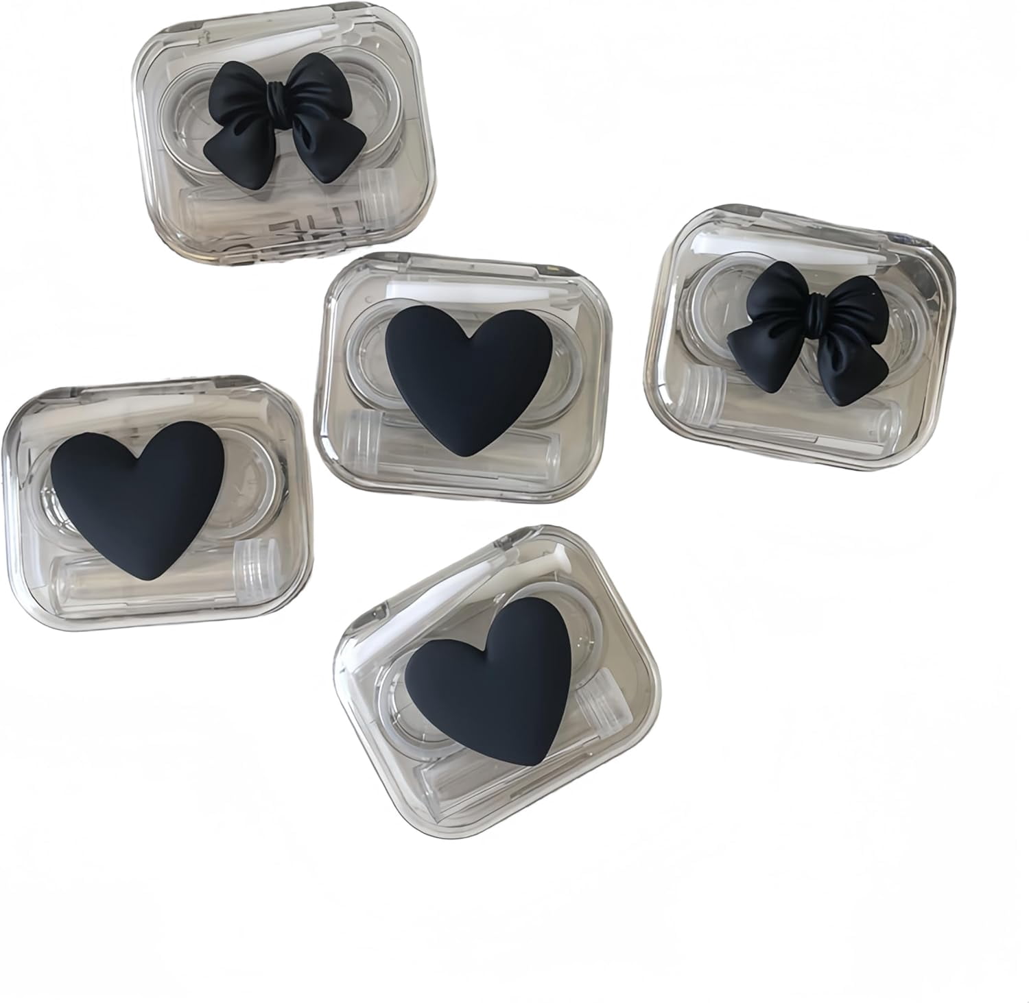 4 Pack Portable Cute Contact Lens Cases, Travel Eye Contacts Case Box ...