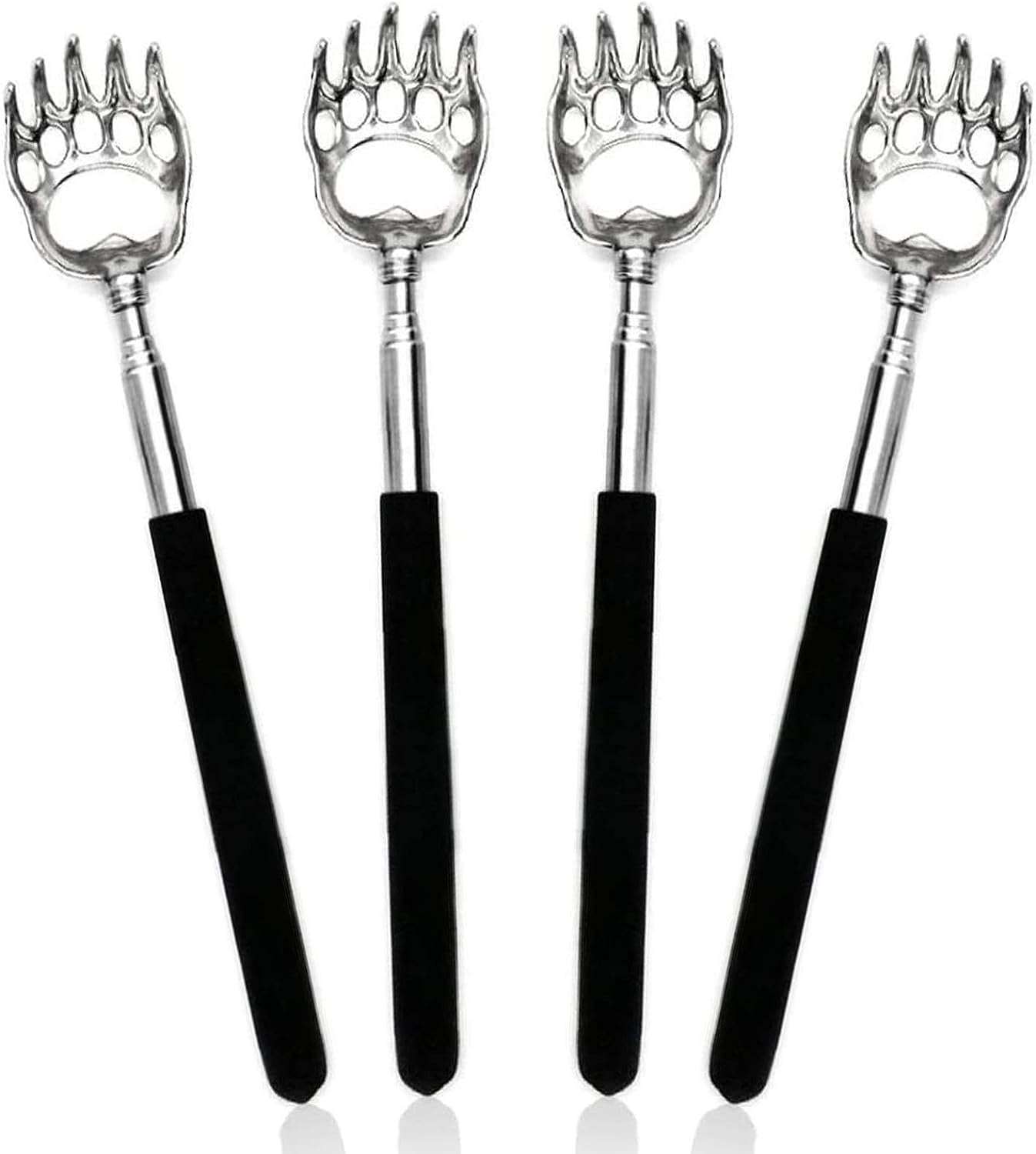 4 Pack Portable Extendable Telescopic Bear Claws Metal Back Scratchers/Hand Massager/Backslap ...