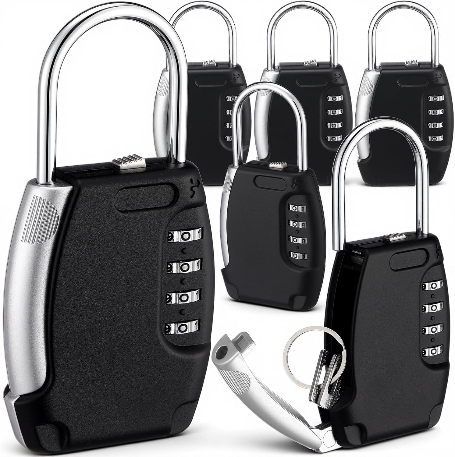 4 Pack Portable Key Lock Box with Code, Indoor, Outdoor Real Estate ...