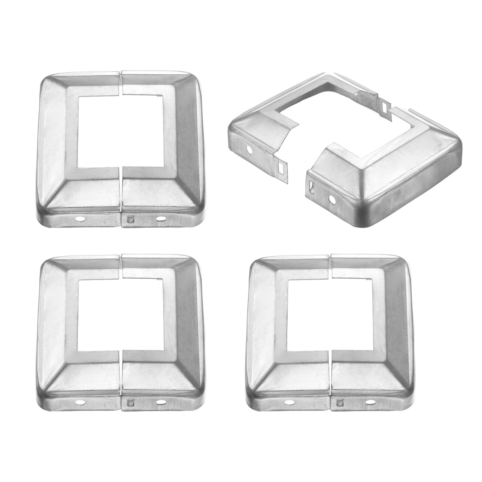 4 Pack Post Base Cover, 3.25x3.25 (Internal Size 1.6x1.6) Metal Split ...