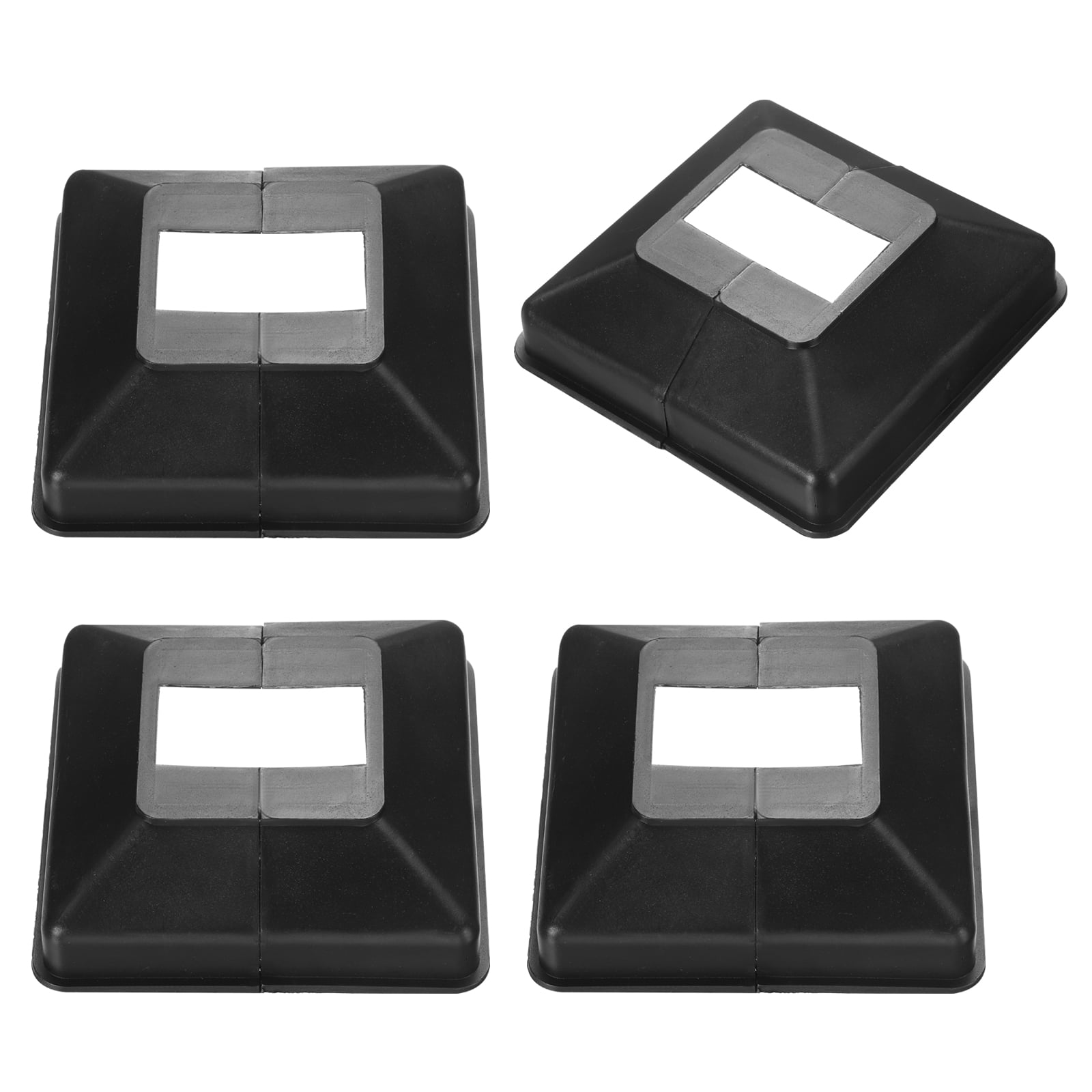 4 Pack Post Base Cover, 3.5x3.25 (Internal Size 0.75x1.5) PVC Split ...