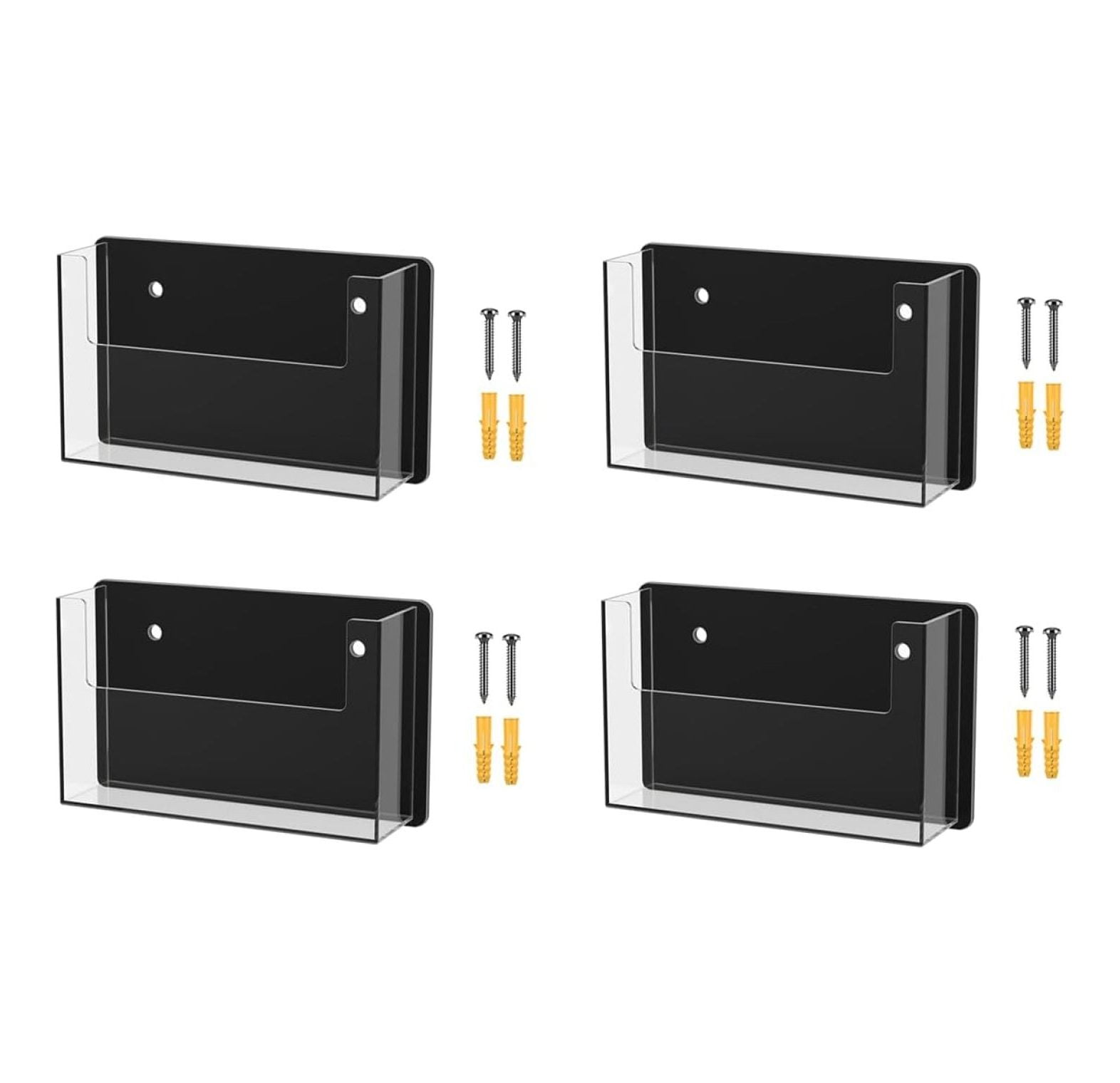 4 Pack Postcard Holder with Hardware Holds 6 Inch Wide Printed ...