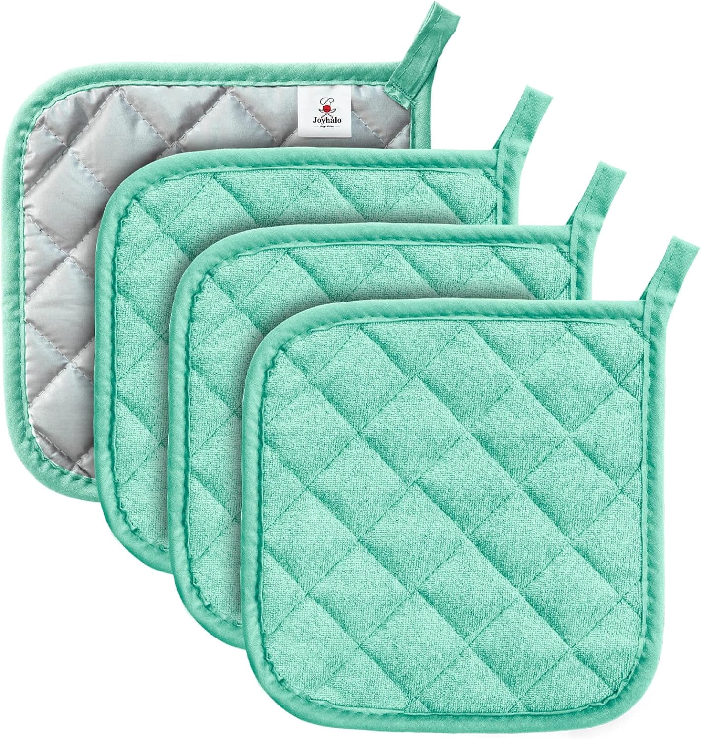4 Pack Pot Holders for Kitchen Clearance | Cotton Oven Holder with ...