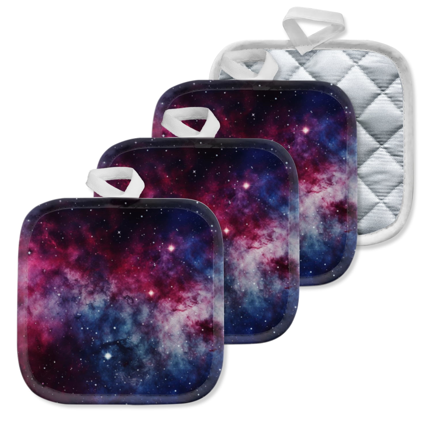 4 Pack Pot Holders,Kitchen Essential, Potholder Set,Stunning Nebula In ...