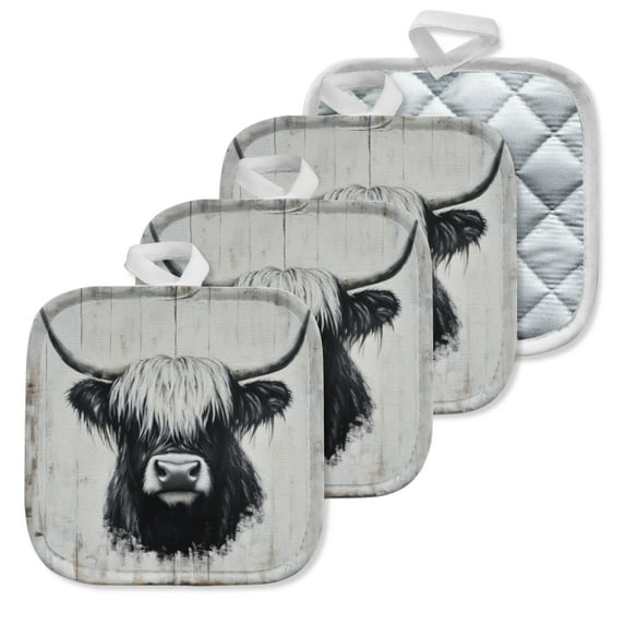 4 Pack Pot Holders,Kitchen Essential, Potholder Set,The Majestic Allure ...