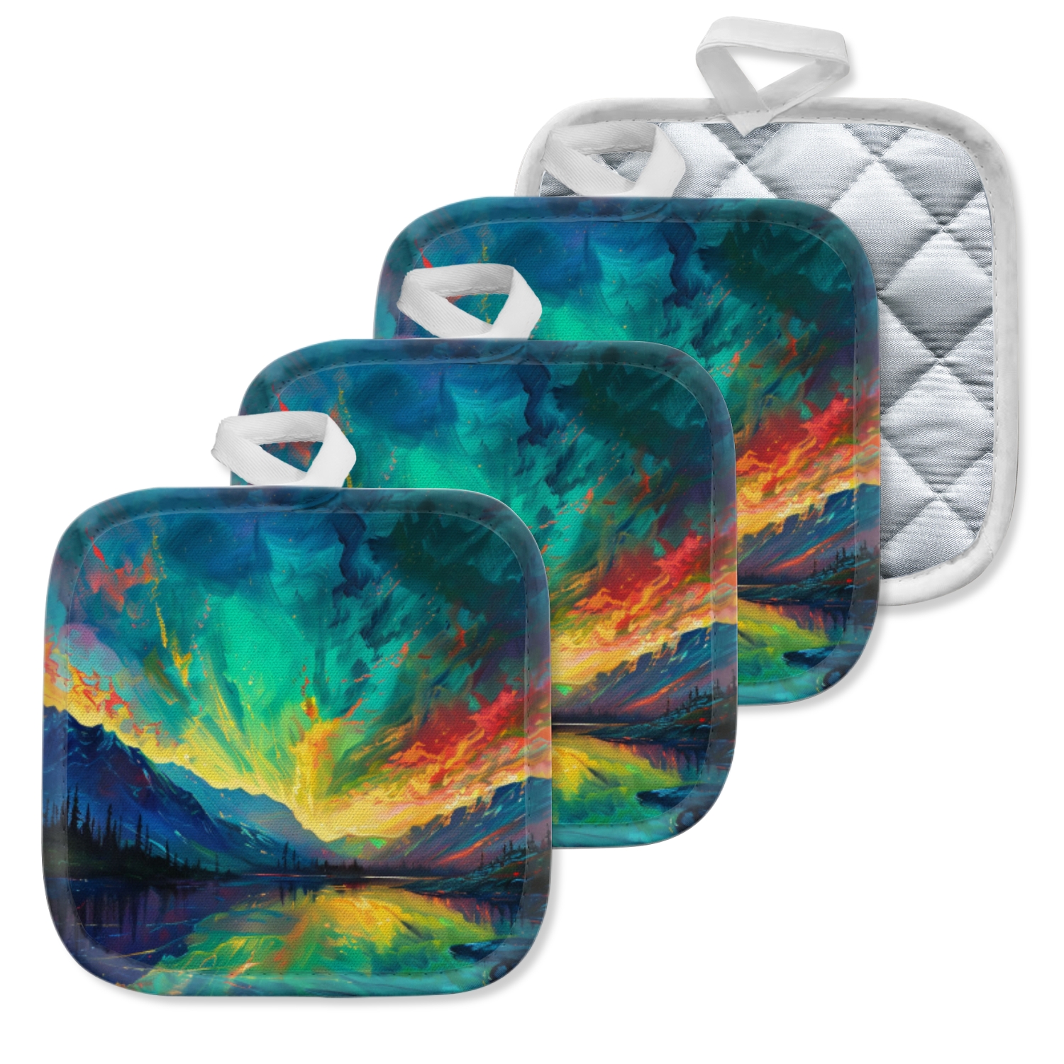 4 Pack Pot Holders,Kitchen Essential, Potholder Set,The Majesty Of A ...