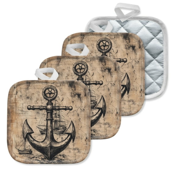 4 Pack Pot Holders,Kitchen Essential, Potholder Set,The Nautical Allure ...