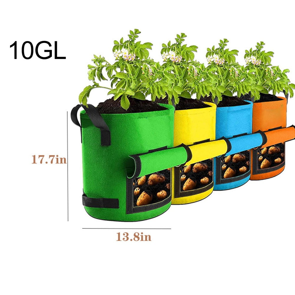 4 Pack Potato Growing Bag With Flap Plant Pots With Handles And Harvest ...