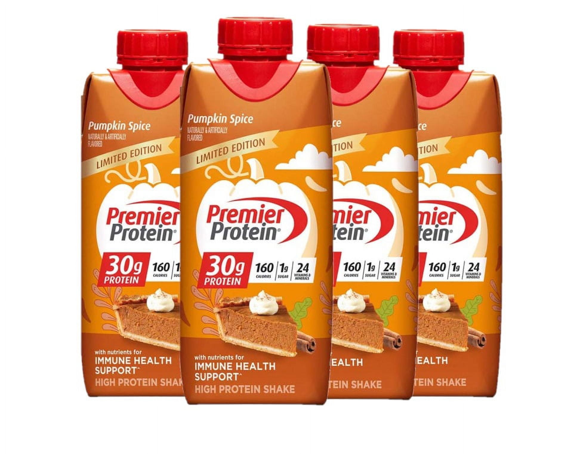 4 Pack | Premier Protein 30g High Protein Shake, Pumpkin Spice 11 fl ...