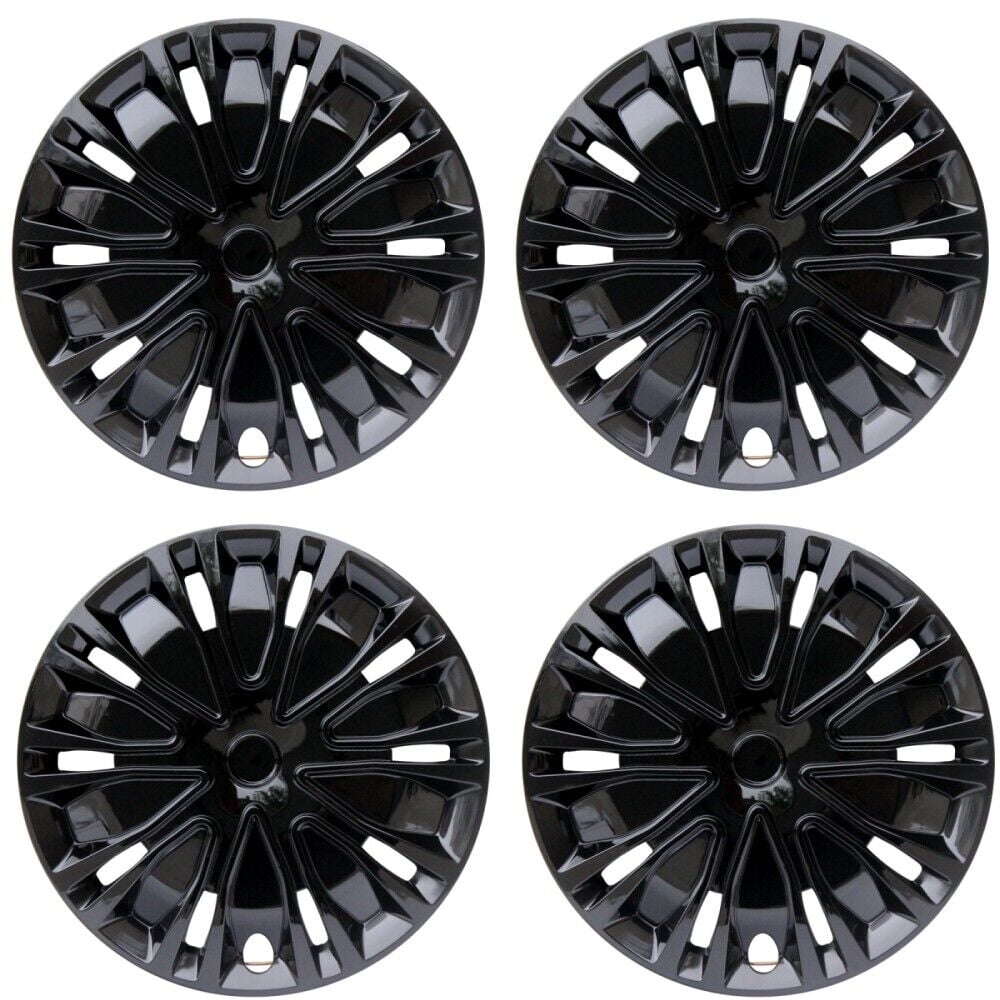 (4-Pack) Premium 15" Black Wheel Rim Cover Hubcaps OEM Style ...
