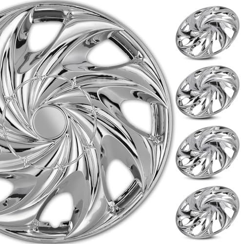 (4-Pack) Premium 15" Wheel Rim Cover Hubcaps OEM Style Replacement Snap ...