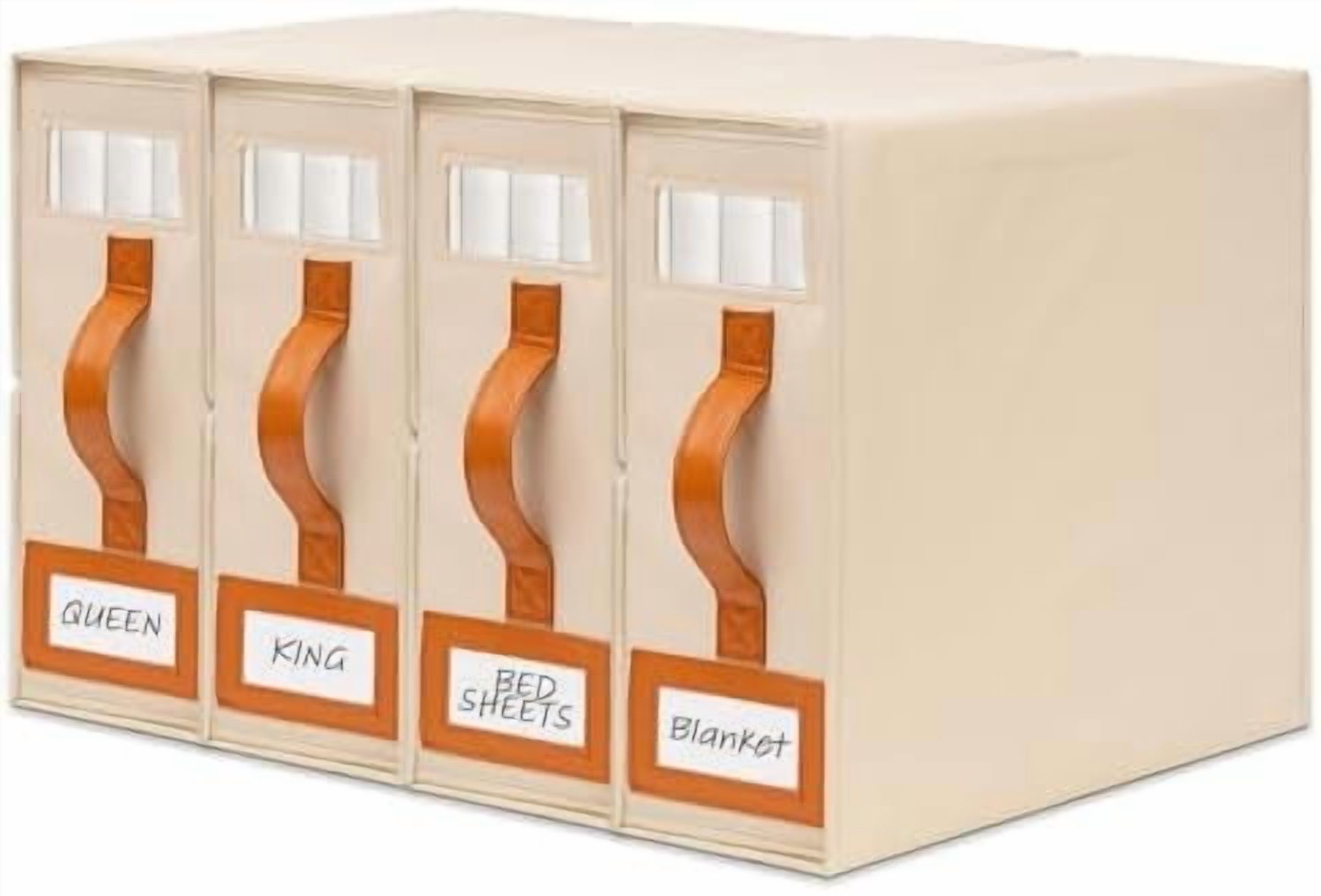4-Pack Premium Bed Sheet Organizers and Storage with Leather Handles ...