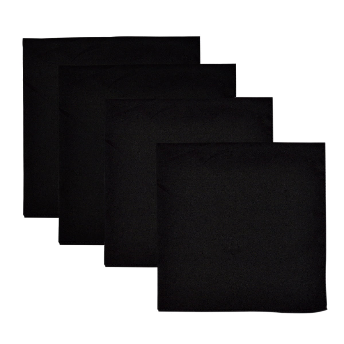 4-Pack Premium Pure Cotton Solid Color Bandanas Square Scarf Headband ...