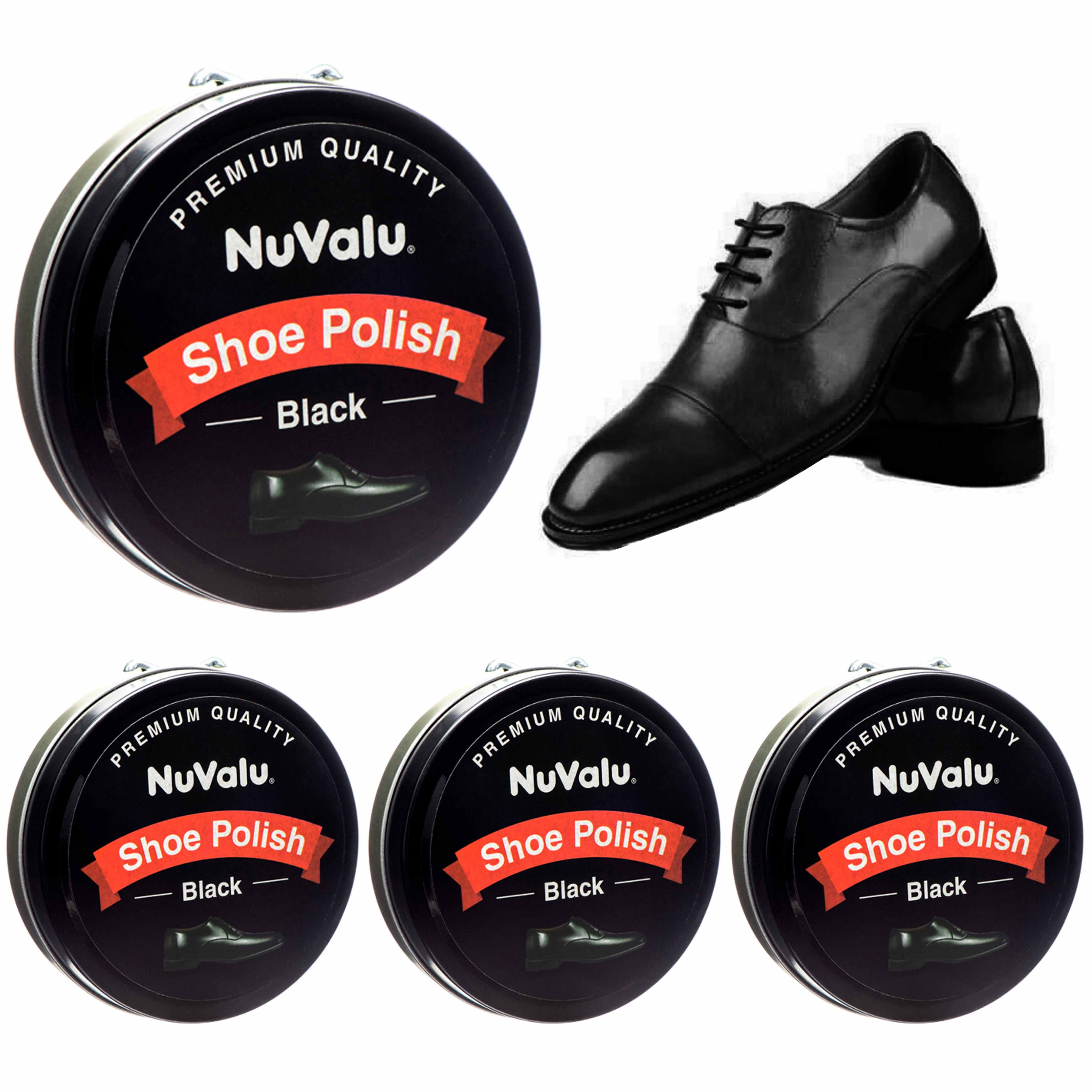 4 Pack Premium Shoe Polish Protects Shines Leather Boots Shoes Wax ...