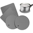 4 Pack Premium Silicone Trivet Mat, Non-Slip Durable Flexible Trivets ...