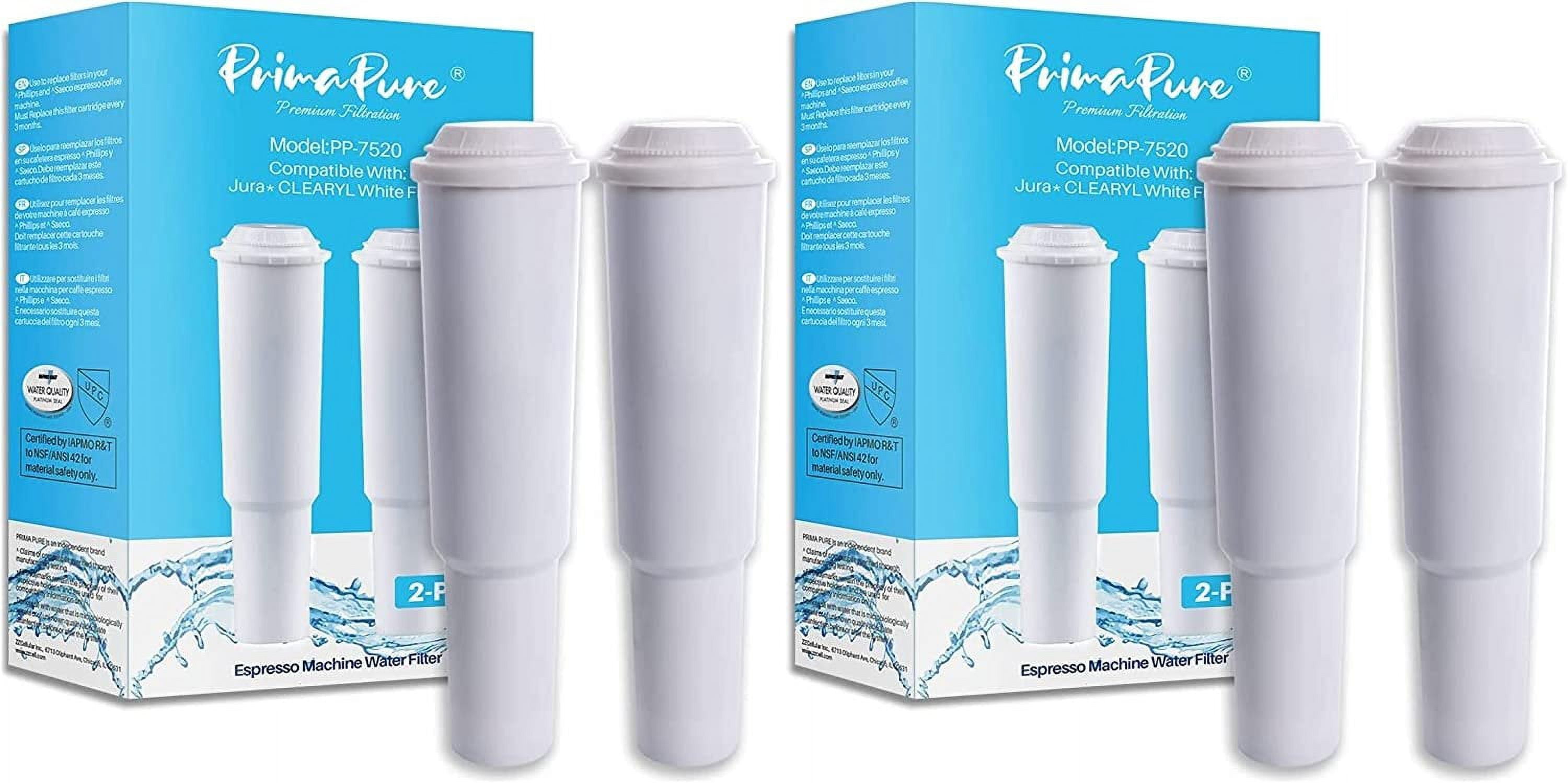 4-Pack PrimaPure Espresso Coffee Machine Water Filter Replacement For ...