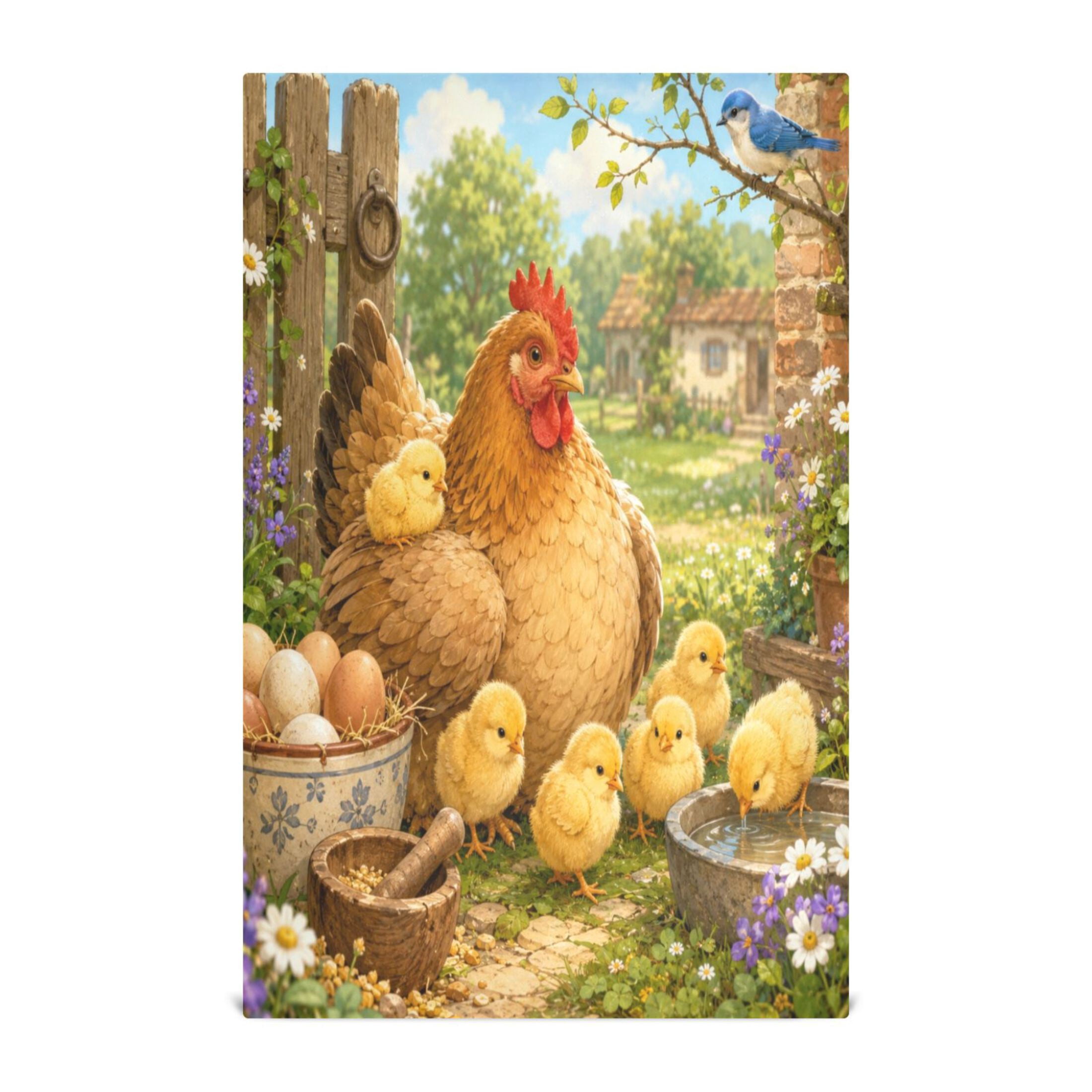 4 Pack Printed Kitchen Dish Towels Soft and Absorbent Dish Cloths ...