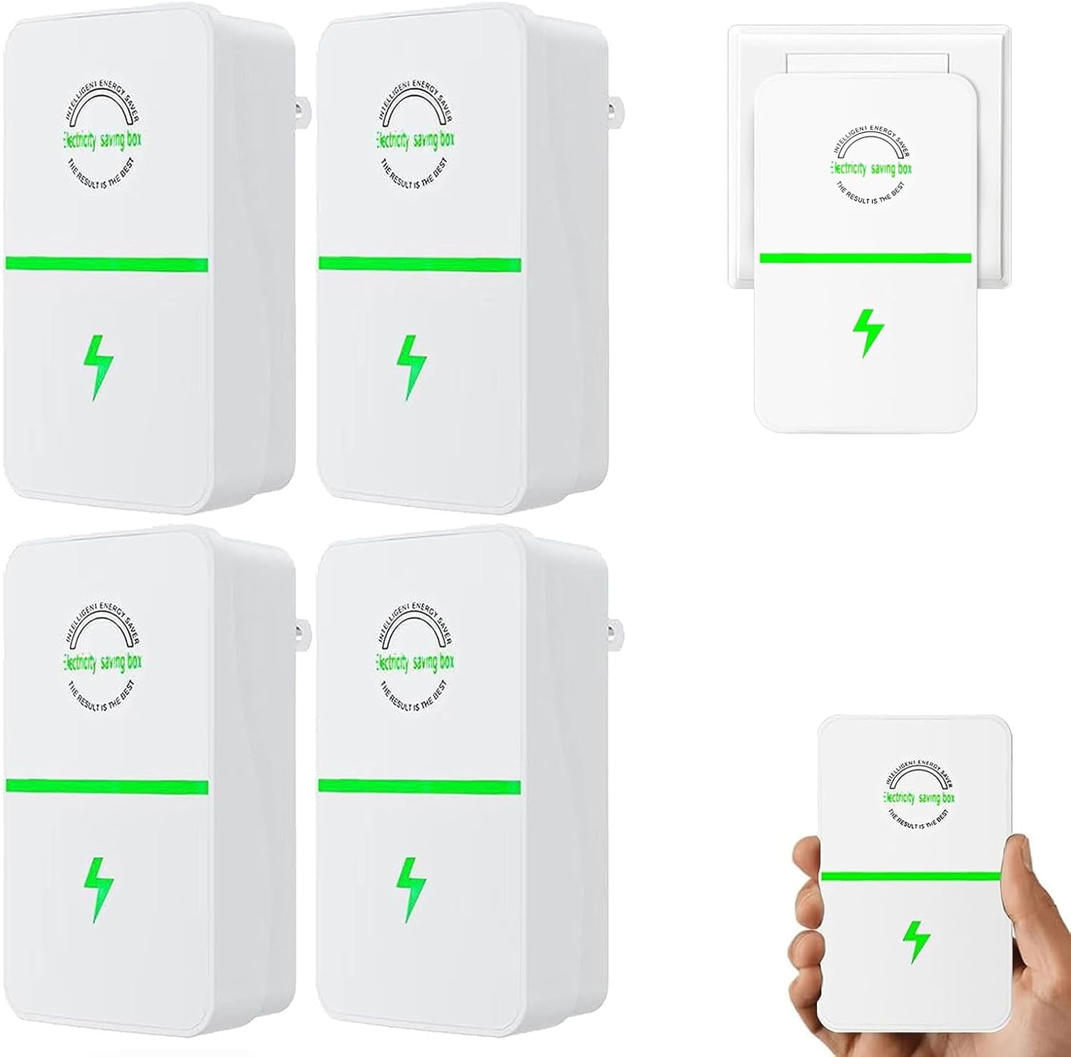 4 Pack Pro Power Saver Stop Watt Energy Saving Device, Household Power ...