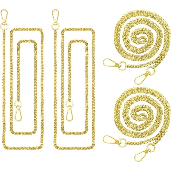 4 Pack Purse Chain Strap, inch Purse Straps Replacement Crossbody Purse ...