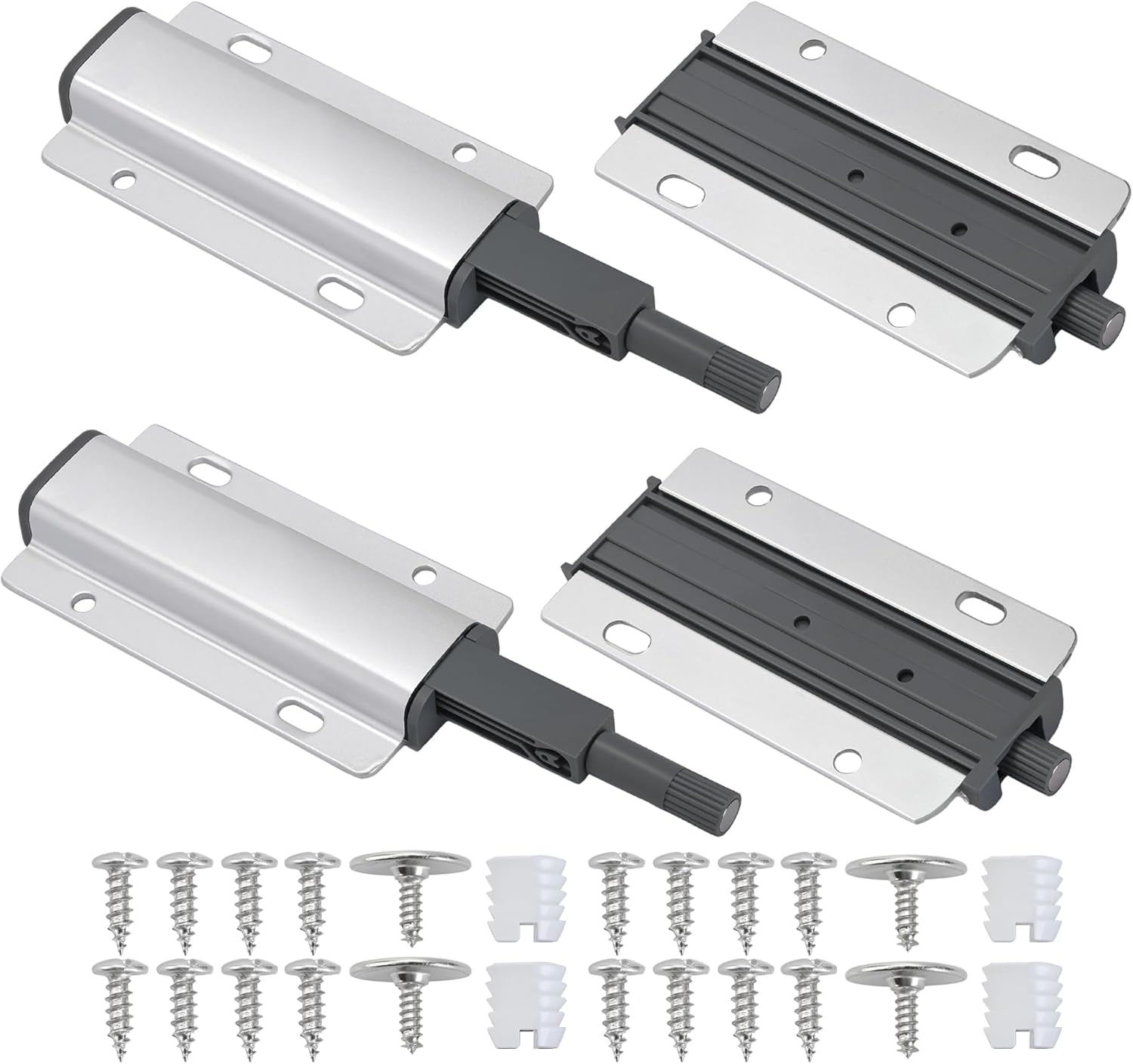 4 Pack Push to Open Door Latch, Magnetic Push Latches, Heavy Duty Touch ...