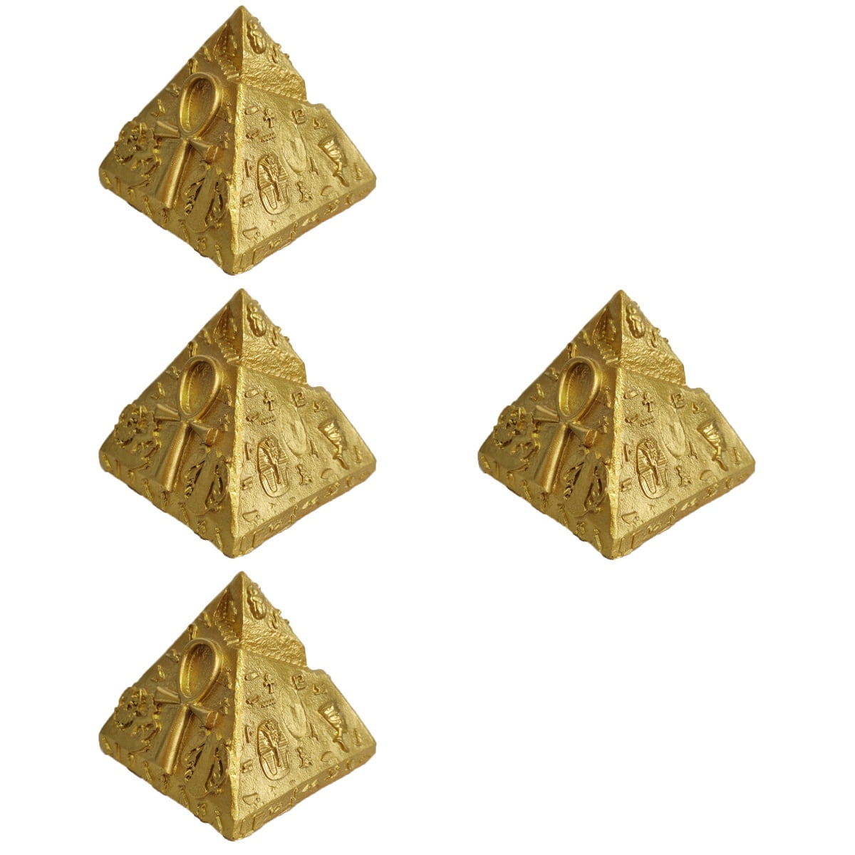 4 Pack Pyramid Ornament Desktop Gift Retro Resin Crafts Statue Egyptian ...