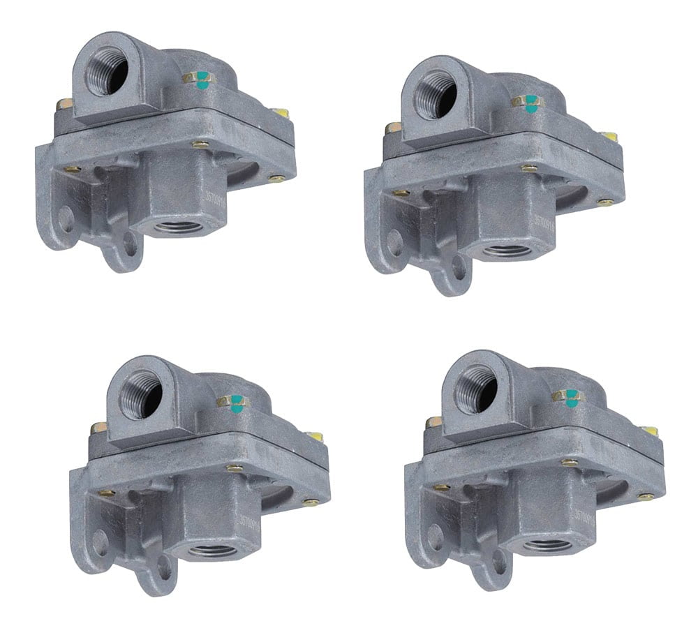 4 Pack QR-1 Quick Release Valve, 3/8 NPT Supply and Delivery Ports ...