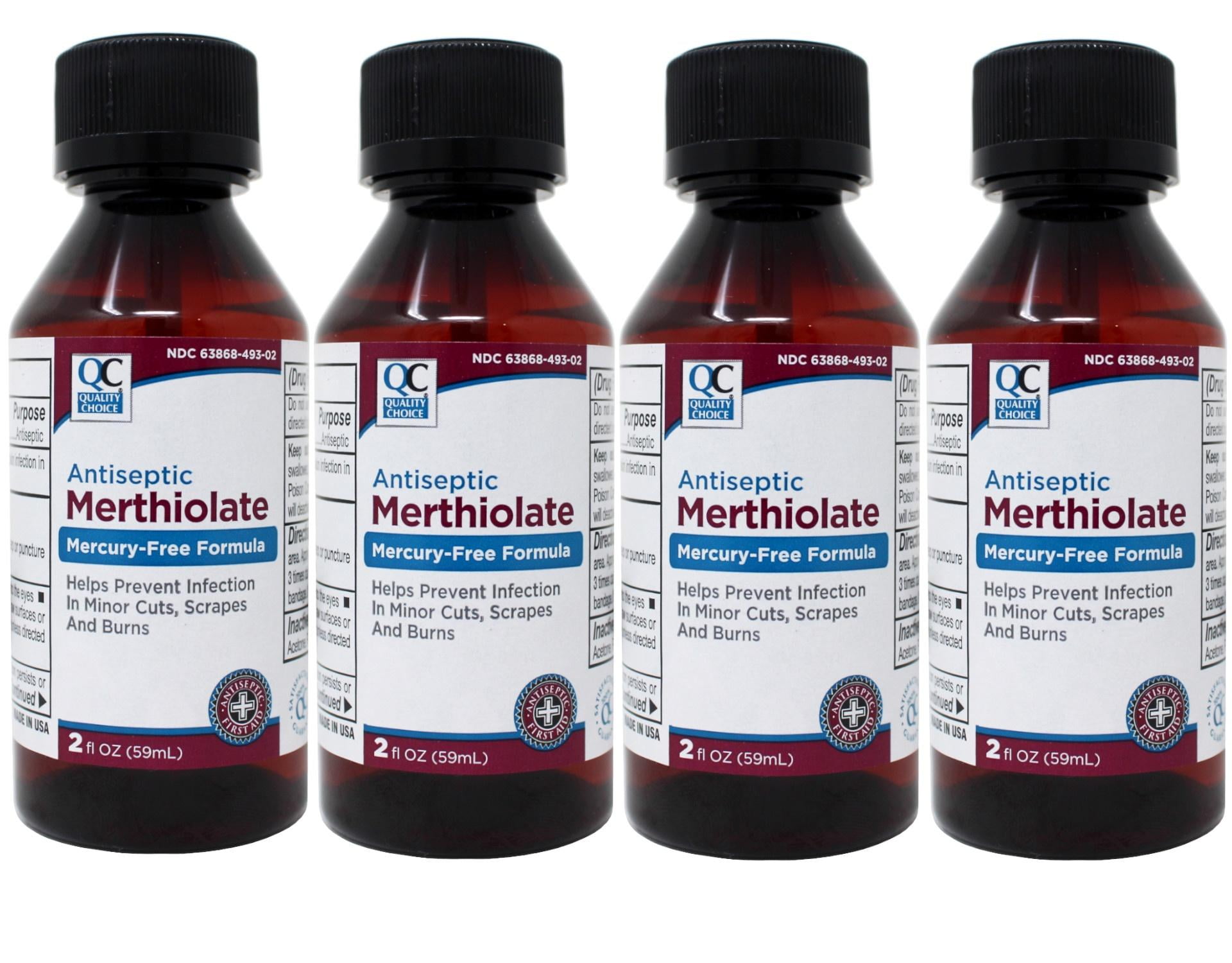 4 Pack - Quality Choice Antiseptic Merthiolate, Mercury-Free Formula ...