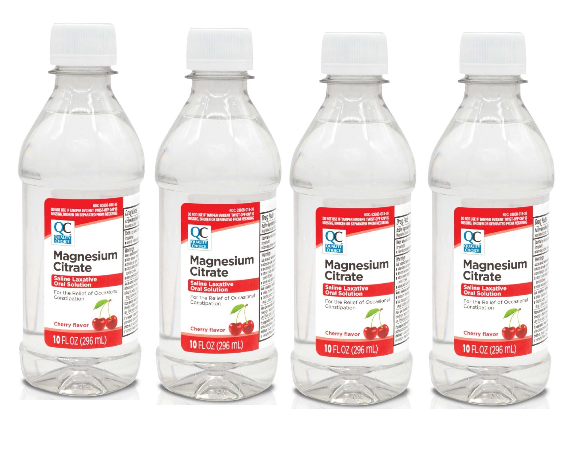 4 Pack - Quality Choice Magnesium Citrate, Saline Laxative Oral Solution for the Relief of ...