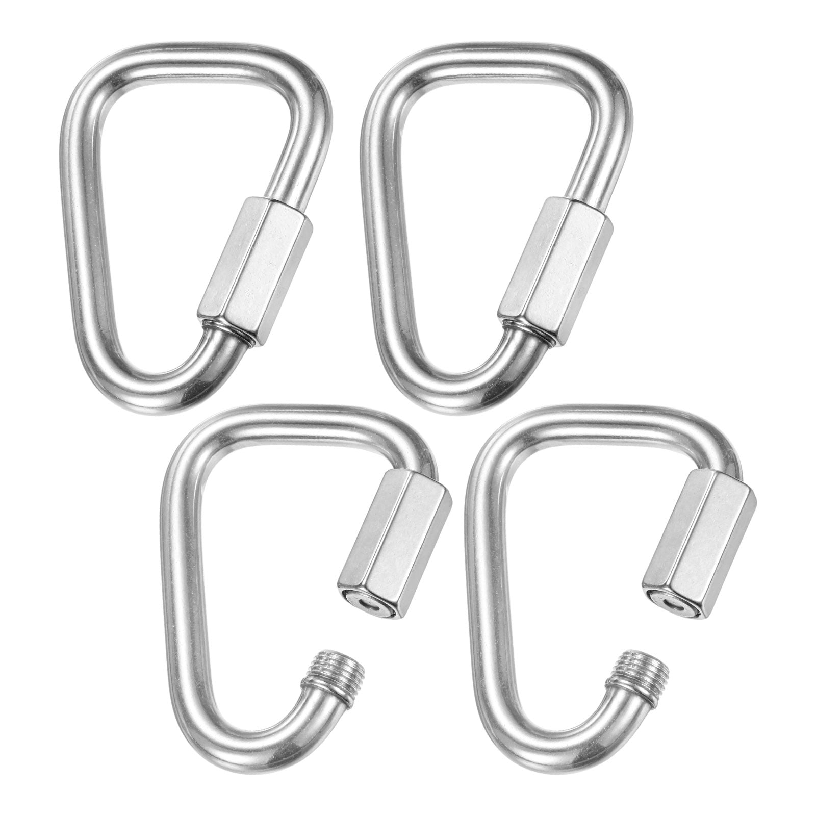 4-Pack Quick Chain Link Connector, M12 1/2" 316 Stainless Steel ...