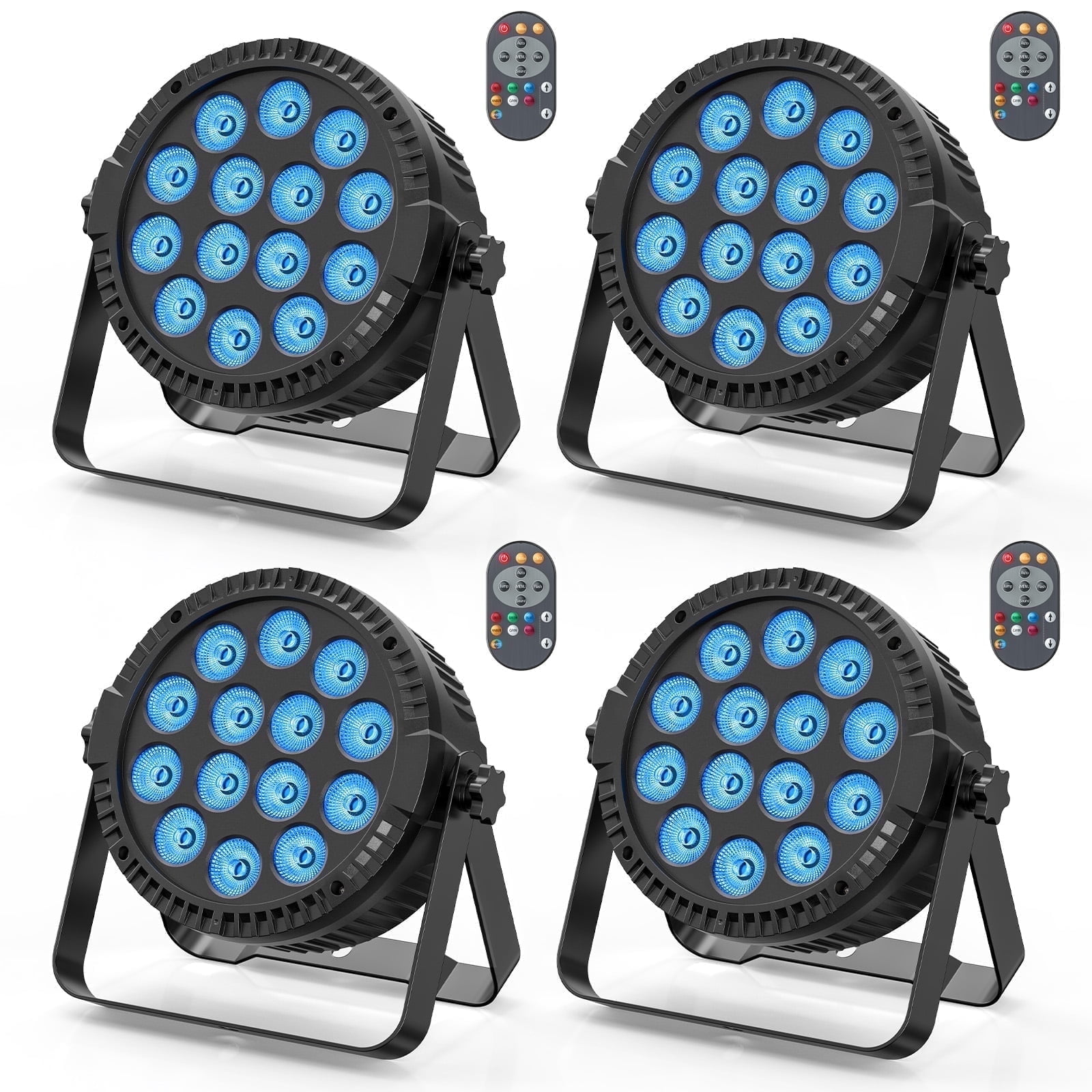 4-Pack RGBW LED Par Lights, 6W Stage Uplights for Weddings & Events ...